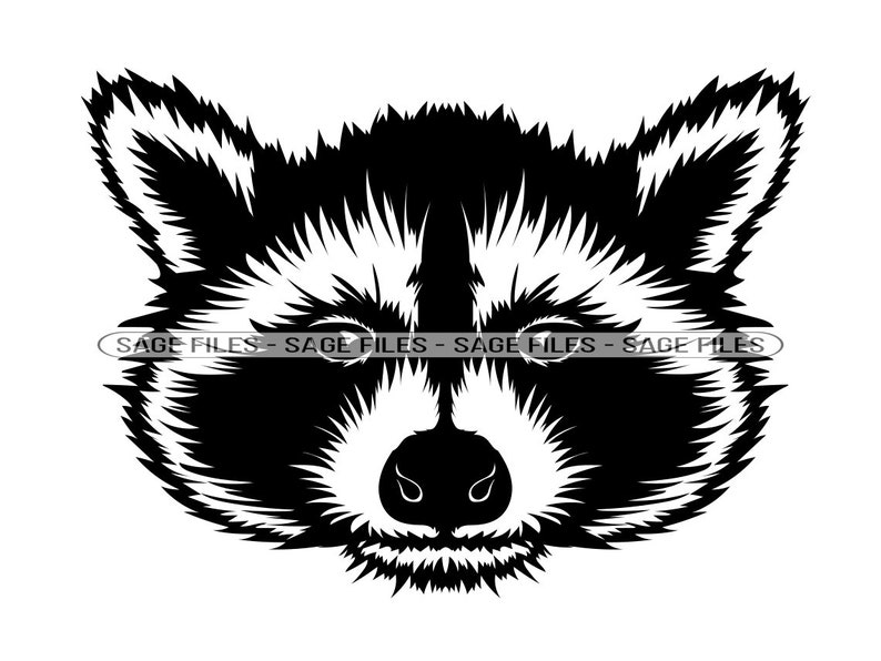 Raccoon Mascot 2 SVG Raccoon Face SVG Raccoon Head Svg - Etsy