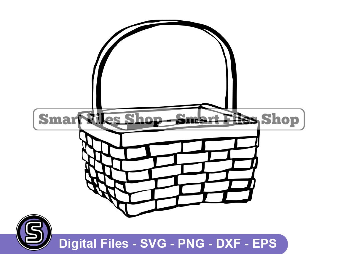 Straw Basket Svg Basket Svg Picnic Svg Wicker Basket Svg - Etsy