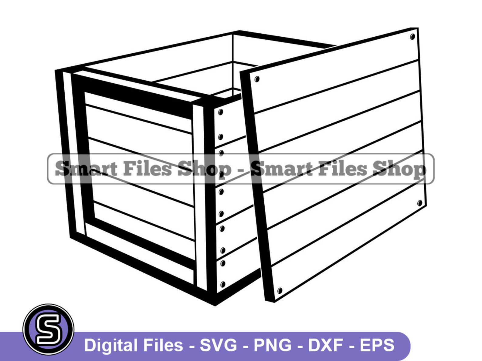 Wood Crate Box Svg Wooden Box Svg Wooden Crane Svg Wood Box | Etsy