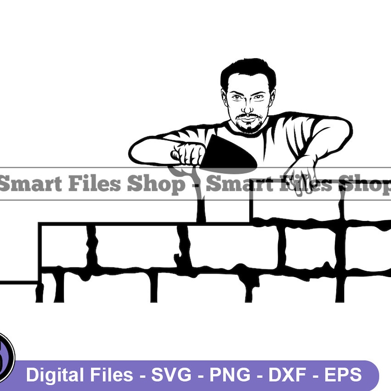 Logo Design Bricklayer - Etsy