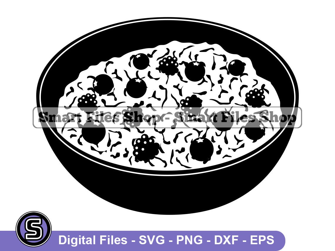 Oatmeal Svg Breakfast Svg Food Svg Oatmeal Dxf Oatmeal | Etsy