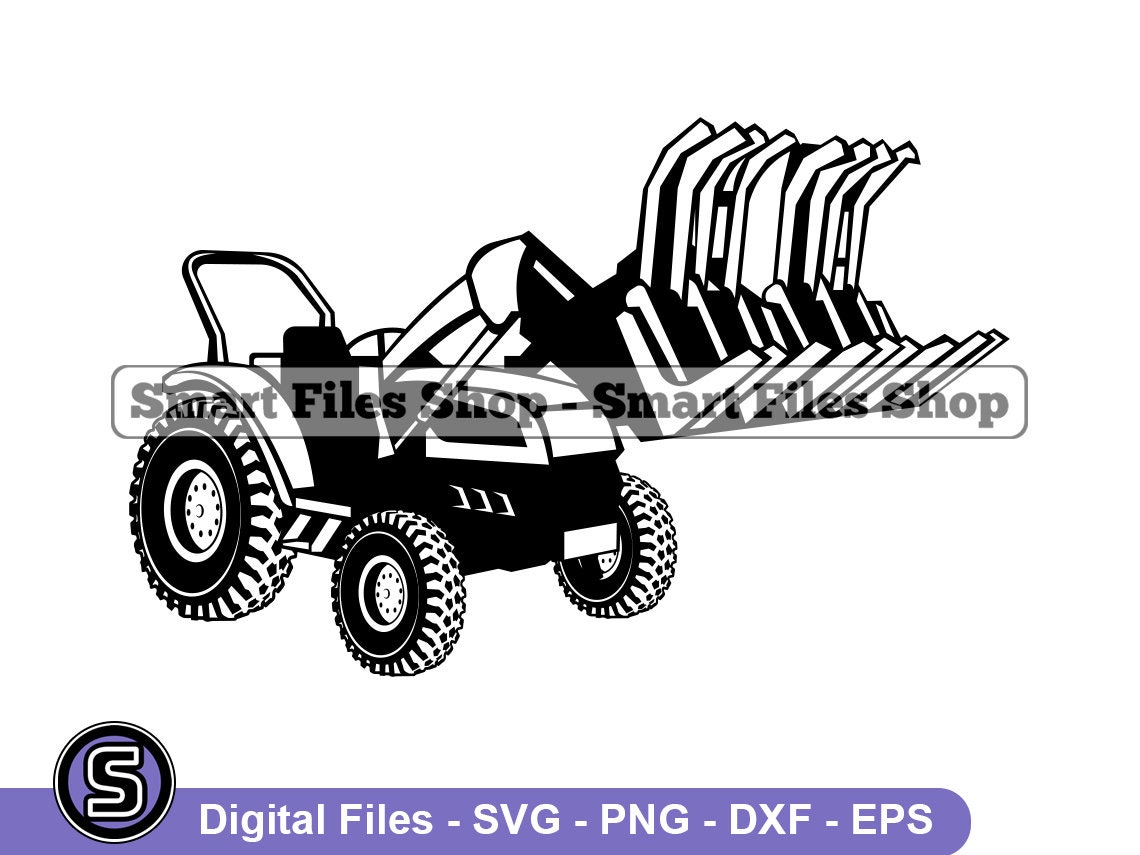 Tractor Root Grapple Svg, Tractor Svg, Tractor Dxf, Tractor Png ...