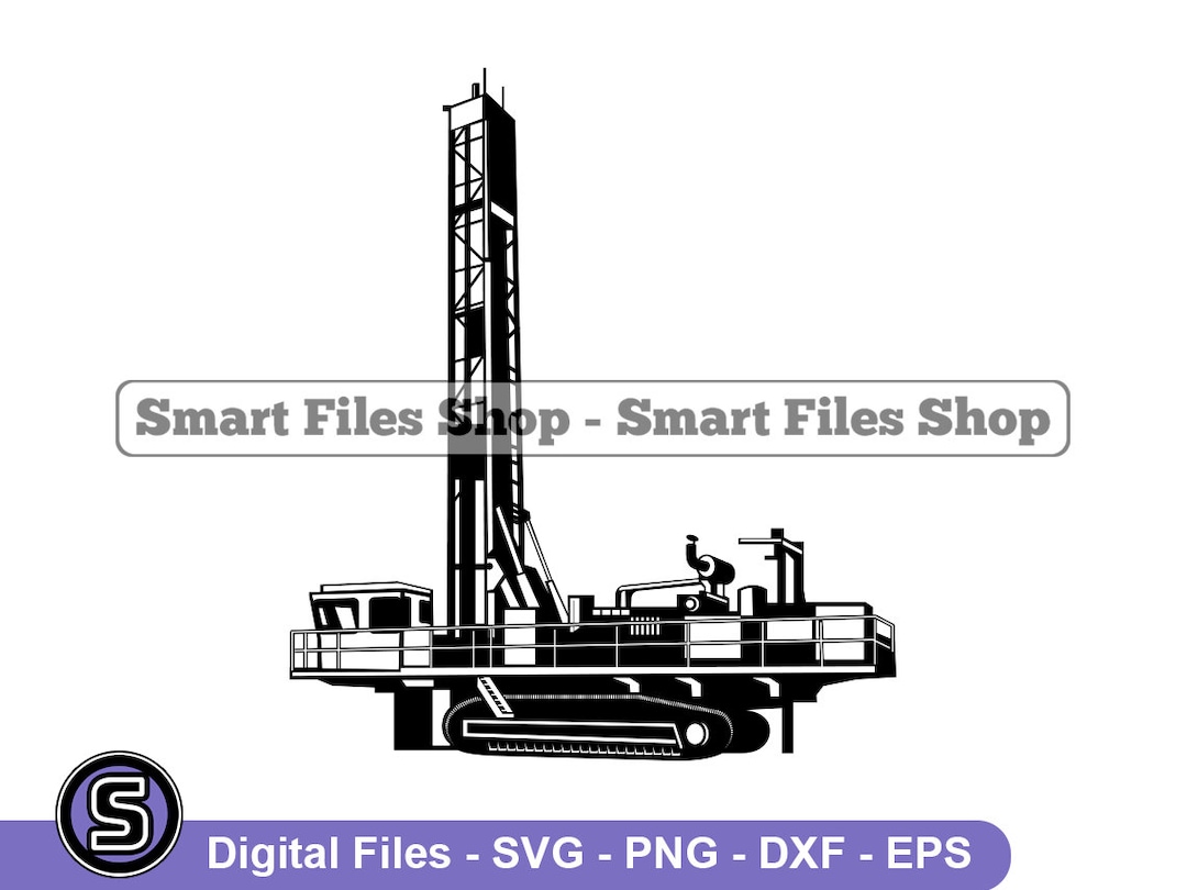 Rotary Blasthole Drill Svg, Drilling Svg, Heavy Equipment Svg, Drilling ...