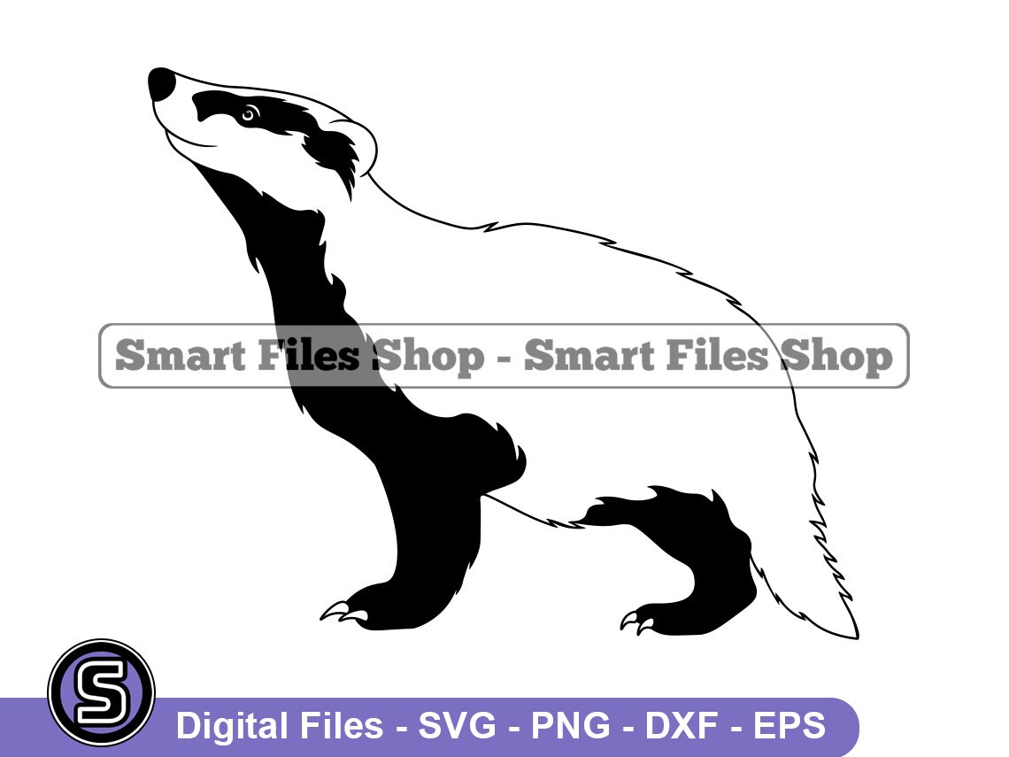 Badger 3 SVG Badger Svg Forest Animals Svg Badger Dxf - Etsy
