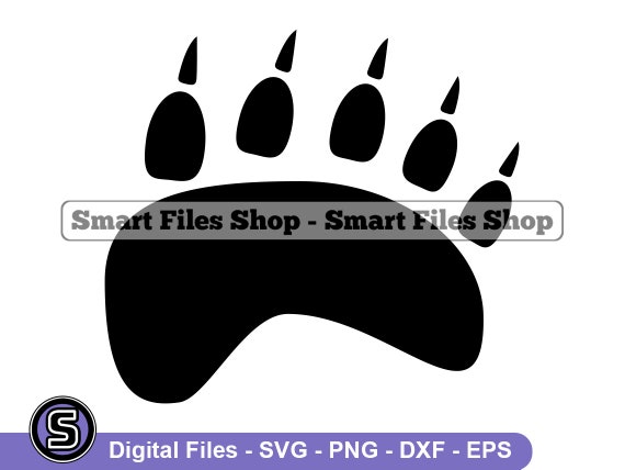 Bear Front Paw Footprint SVG Bear Svg Footprint Svg | Etsy