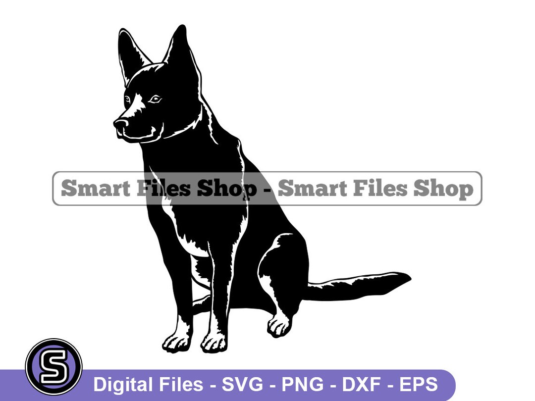 Sitting Australian Kelpie SVG, Australian Kelpie Svg, Dog Svg ...