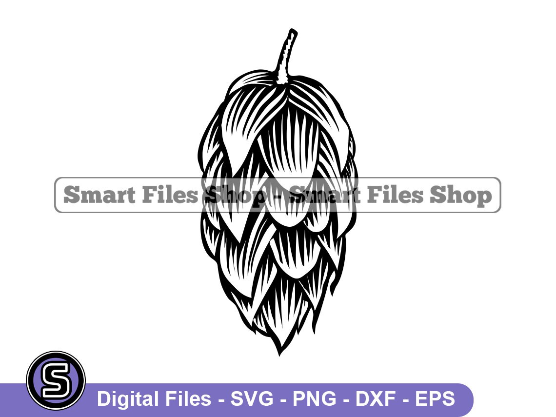 Hop Cone Svg Flower Svg Floral Svg Hop Cone Dxf Hop Cone - Etsy