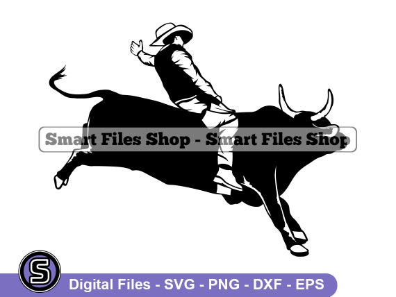 Bull Riding 3 Svg Bull Riding Svg Cowboy Svg Rodeo Svg - Etsy