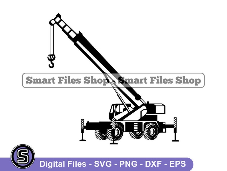 Construction Crane 2 Svg Heavy Equipment Svg Construction - Etsy