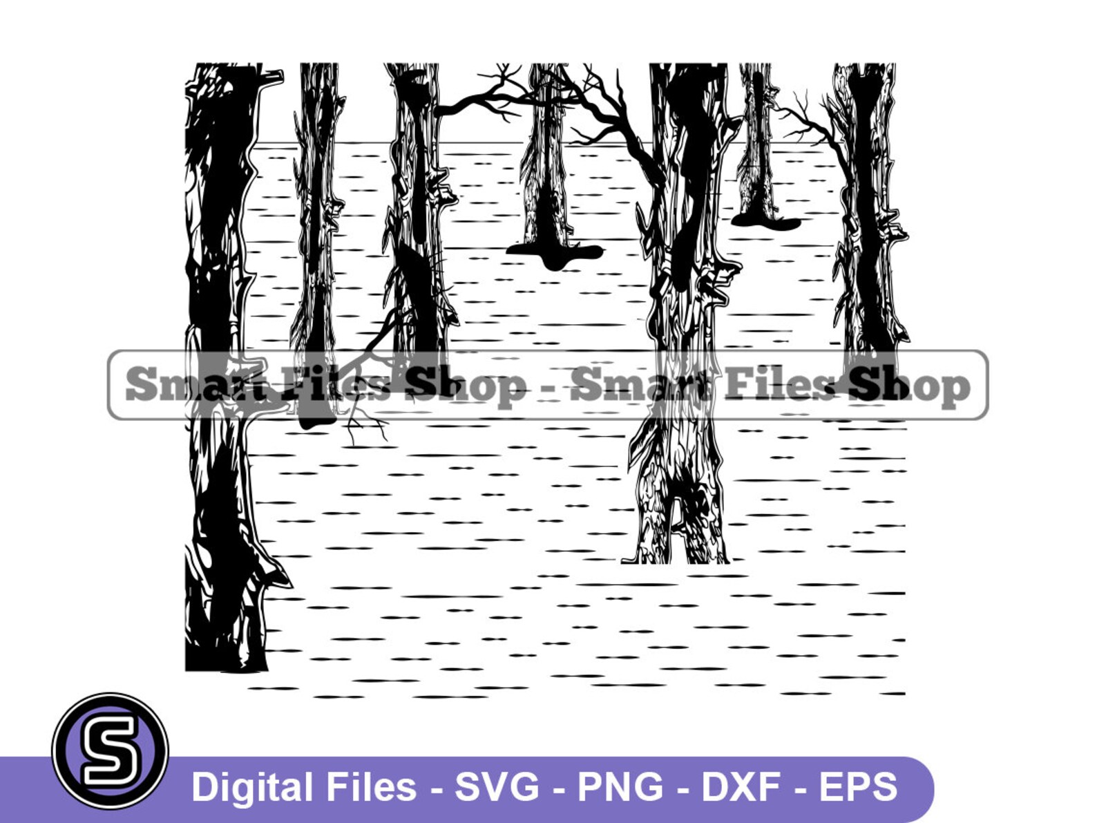 Swamp 3 Svg Wetland Svg Forest Landscape Svg Swamp Dxf - Etsy