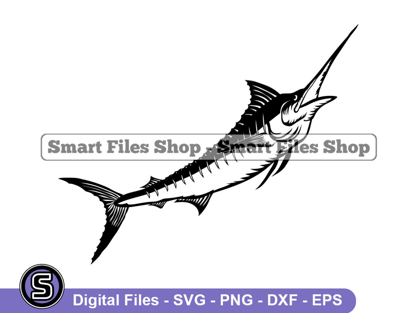 Marlin Svg, Fish Svg, Fishing Svg, Marlin Dxf, Marlin Png, Marlin ...