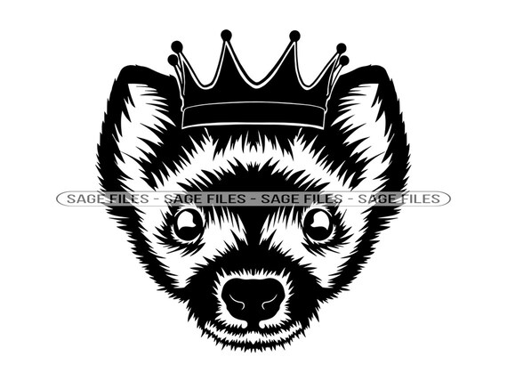 Weasel in Crown SVG King Weasel SVG Weasel Svg Weasel Dxf - Etsy