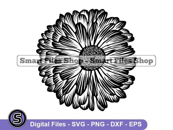 Daisy Flower Svg Daisy Svg Flower Svg Daisy Flower Dxf | Etsy