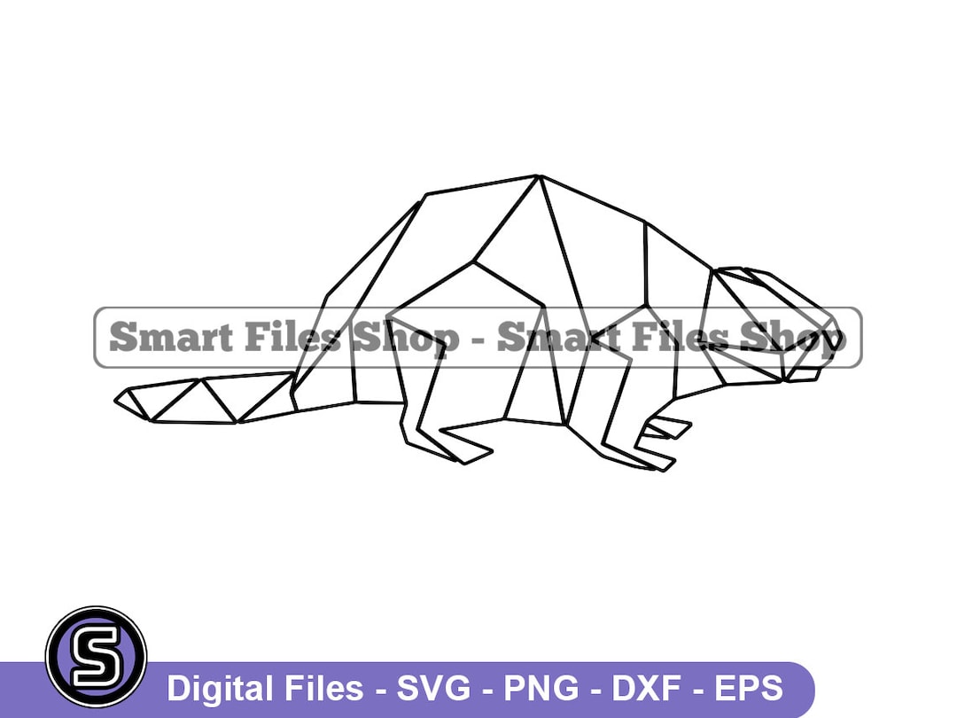 Geometric Beaver Outline Svg, Beaver Svg, Geometric Animals Svg ...