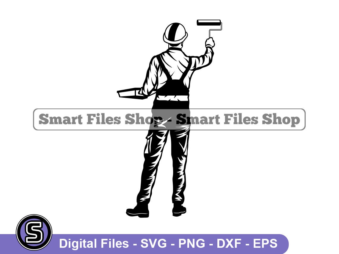 House Painter Svg, Painter Svg, Home Renovation Svg, Painter Dxf ...