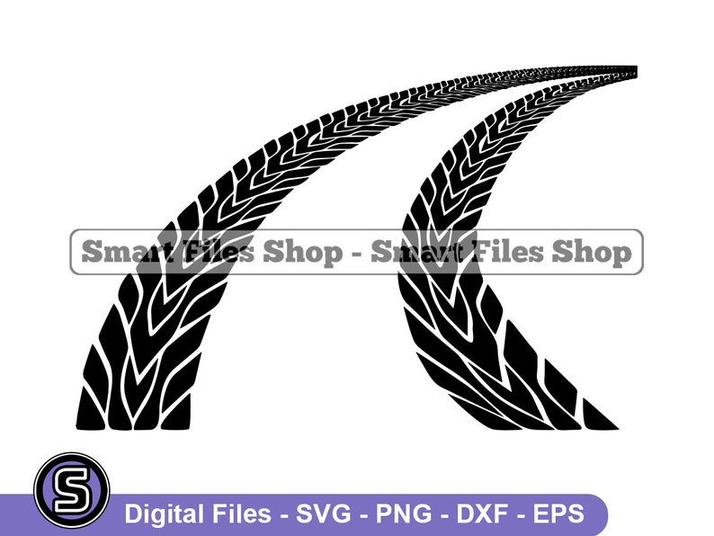 Tire Tracks #2 SVG, Car Tire Tracks SVG, Racing Svg, Car Tire Prints ...