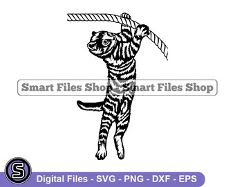 Hangende kat svg - Etsy Nederland
