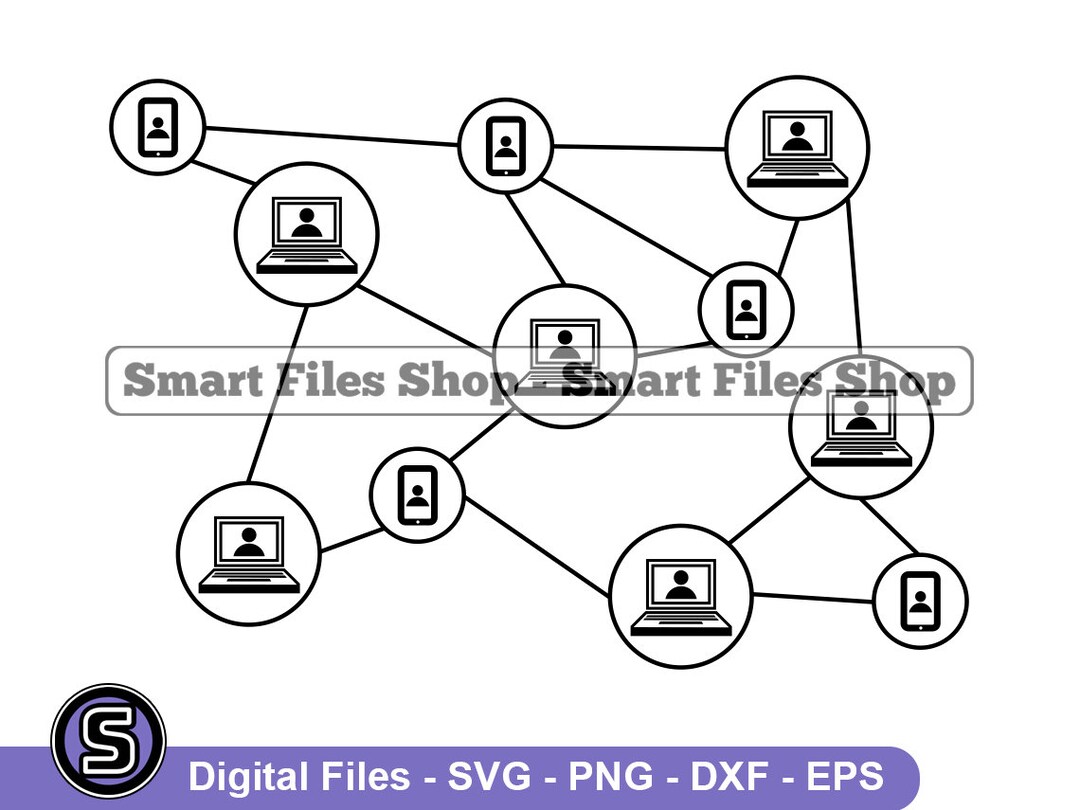 Networking Svg, Networking Dxf, Networking Png, Networking Clipart ...