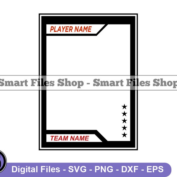 Trading Card Template Svg - Etsy