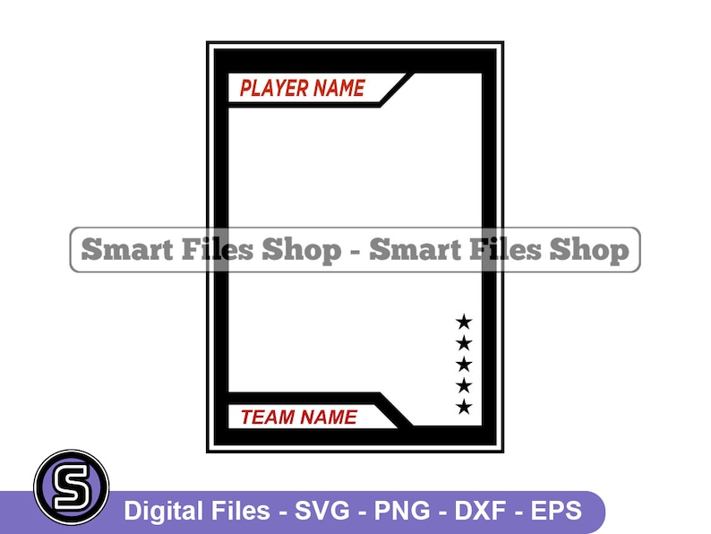 Sport Card Template Svg, Trading Card Template Svg, Sport Card Svg ...