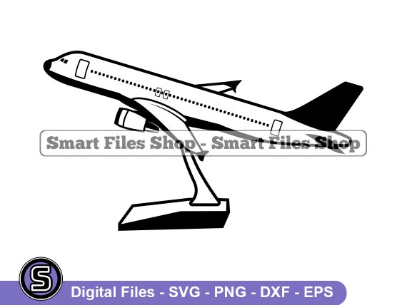 Modelo de avión SVG avión svg jumbo jet svg avión dxf - Etsy México