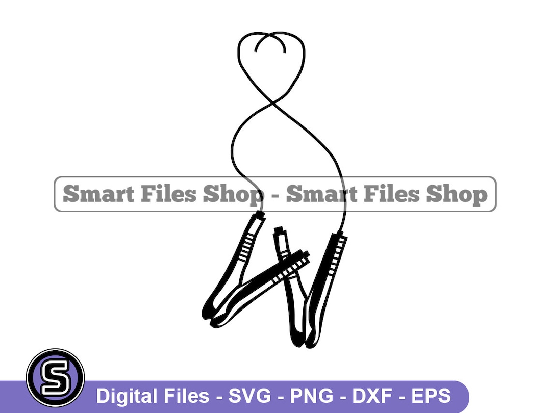 Jumper Cables 2 Svg, Car Mechanic Svg, Jumper Cables Dxf, Jumper Cables ...
