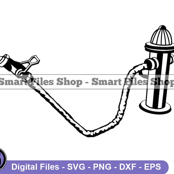 Fire Hydrant Fire Hose Svg - Etsy