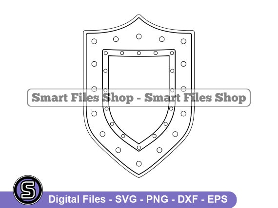 Shield Outline 3 SVG Shield Svg Defence Svg Armor Svg - Etsy