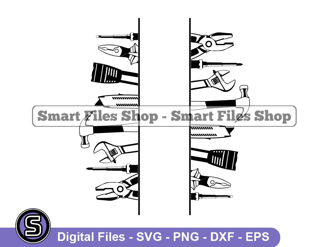 Handyman Logo Split Monogram 2 Svg Handyman Svg Repairman - Etsy