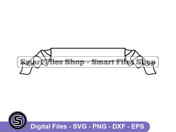 Banner Outline 3 Svg Banner Svg Decorative Svg Banner Dxf | Etsy