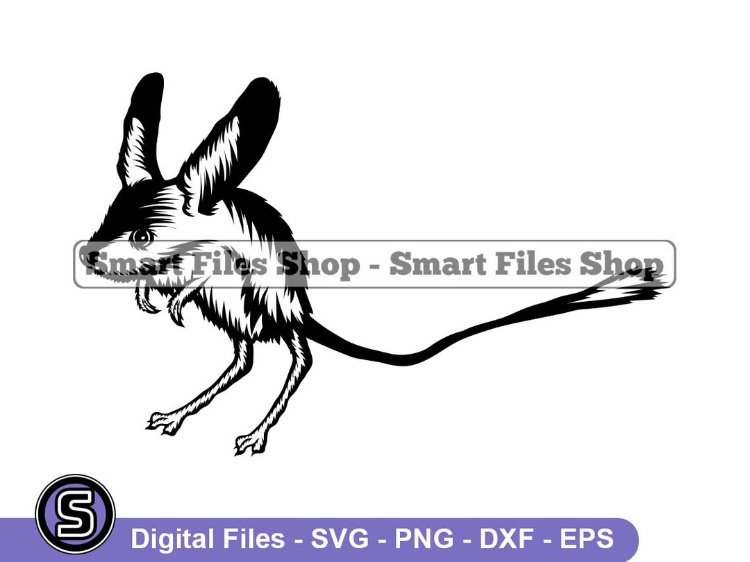 Jerboa SVG, Jumping Mouse Svg, Animals Svg, Jerboa Dxf, Jerboa Png ...