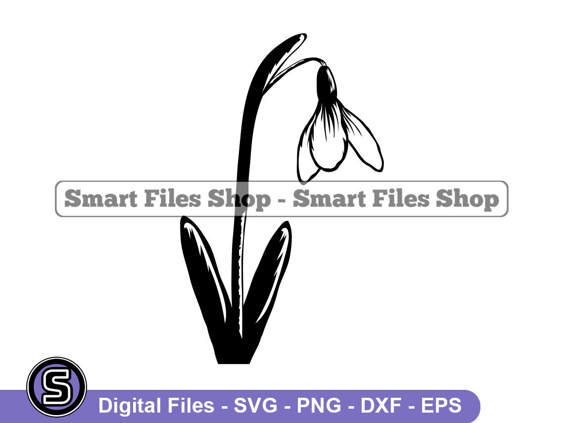 Snowdrop Flower SVG Snowdrop SVG Flower Svg Flower Dxf - Etsy