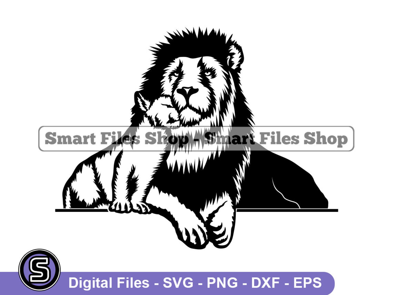 Lion Dad and Cub Svg, Lion Svg, Safari Animals Svg, Lion Dxf, Lion Png ...