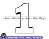Number One 3D SVG Number 1 Svg Number 1 Dxf Number 1 Png - Etsy