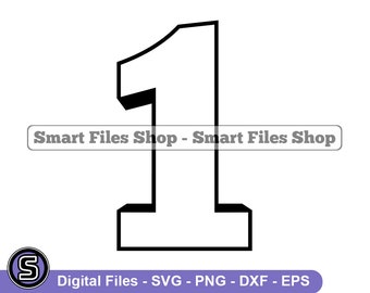 Number 1 Clipart - Etsy