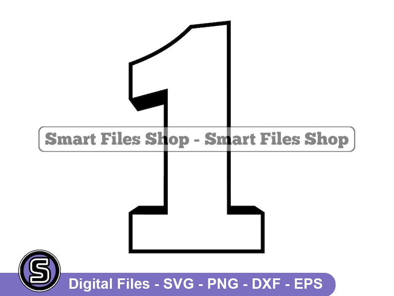 Número uno SVG 3D número 1 svg número 1 dxf número 1 Png - Etsy México
