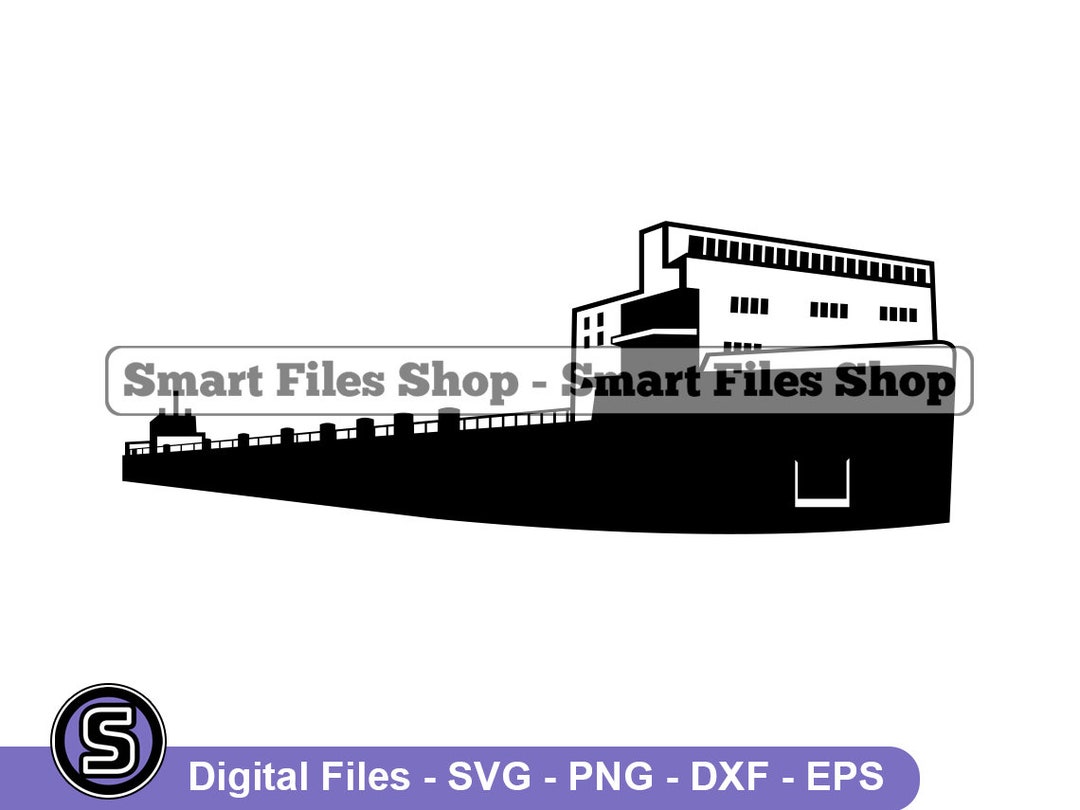 Lake Freighter #4 Svg, Lake Freighter Svg, Shipping Svg, Industrial Svg ...