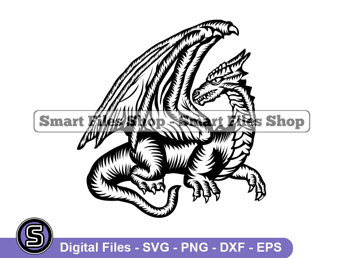 Dragon 6 Svg Dragon Svg Dragon Design Svg Dragon Dxf - Etsy