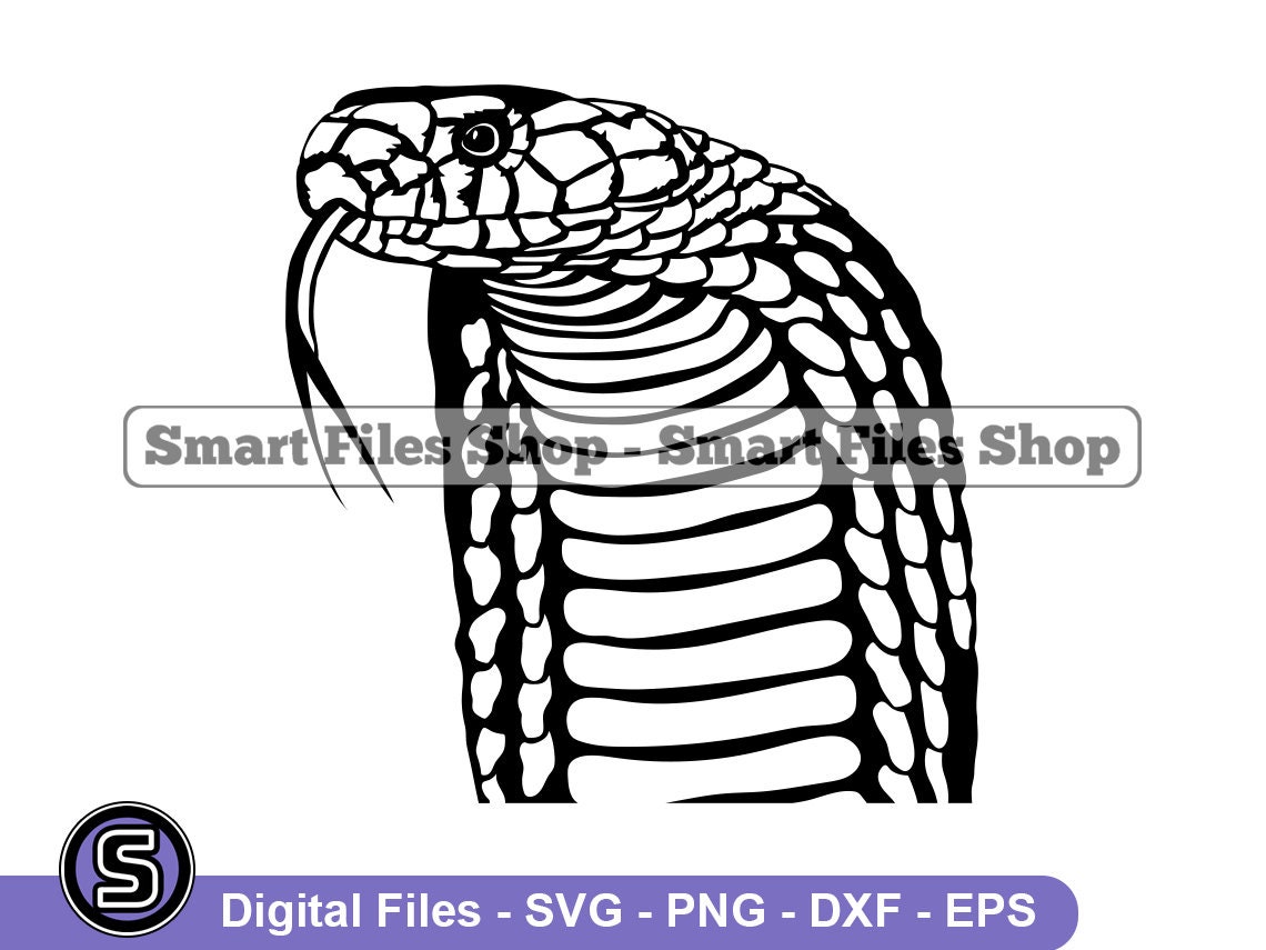 King Cobra Svg Snake Svg Cobra Mascot Svg Cobra Dxf Cobra | Etsy