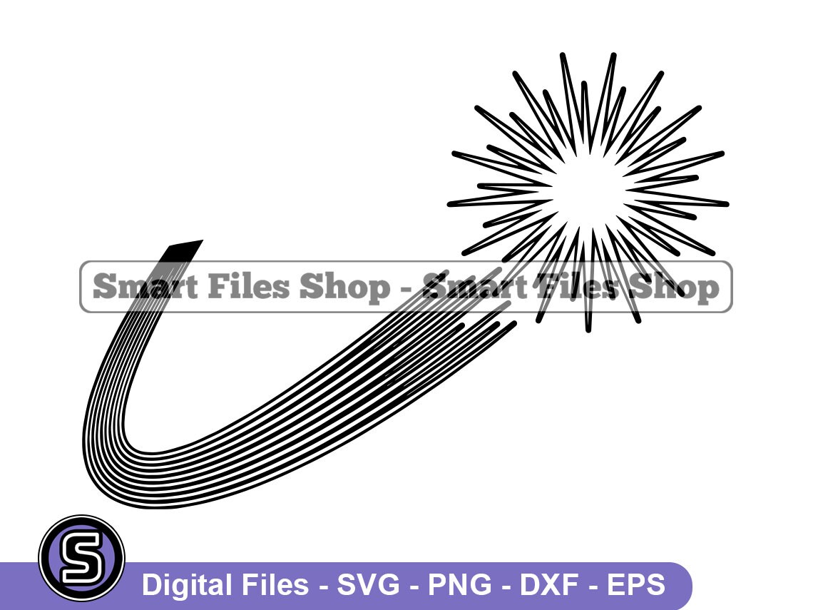 Comet Swoosh 2 SVG Asteroid SVG Comet SVG Space Svg - Etsy