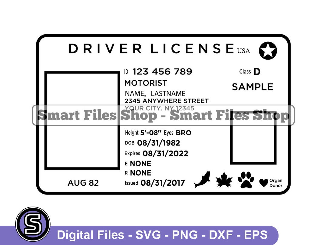 Drivers Licence Template Svg, Drivers Licence Svg, ID Svg ...