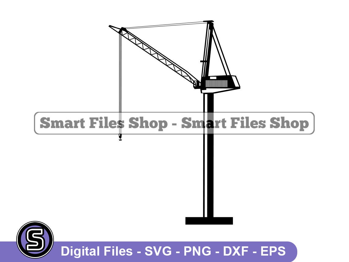 Construction Crane 2 Svg Crane Tower Svg Crane Svg Builder - Etsy