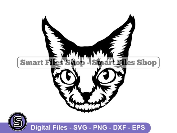Devon Rex Cat Face SVG Cat Mascot SVG Cat Head Svg Cat Dxf - Etsy