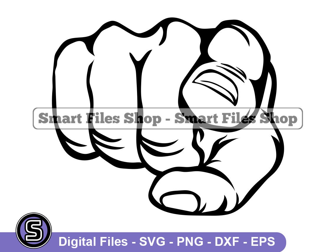 Straight Pointing Finger SVG Finger Svg Hand Svg Finger - Etsy