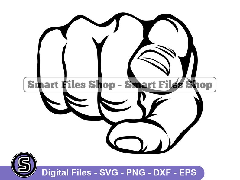 Straight Pointing Finger SVG Finger Svg Hand Svg Finger - Etsy