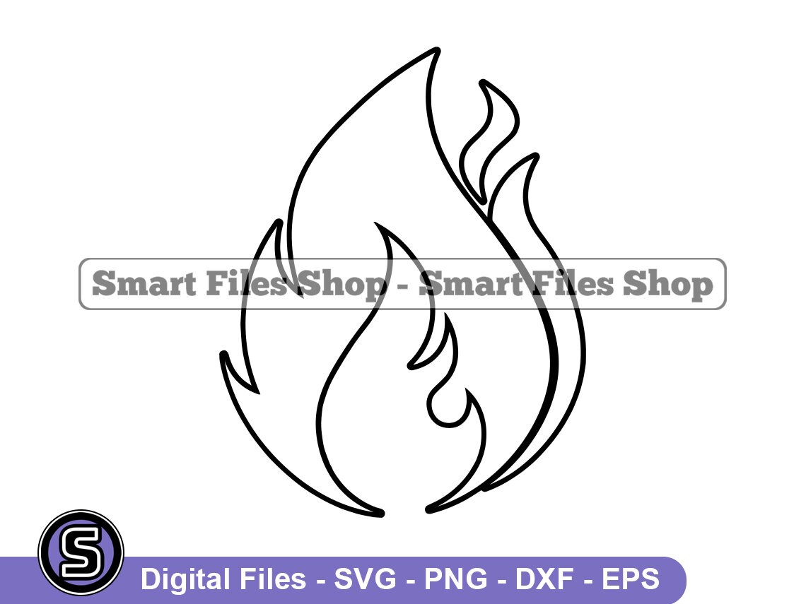 Flame Outline Svg Flame Svg Fire Svg Flames Svg Flame Dxf - Etsy