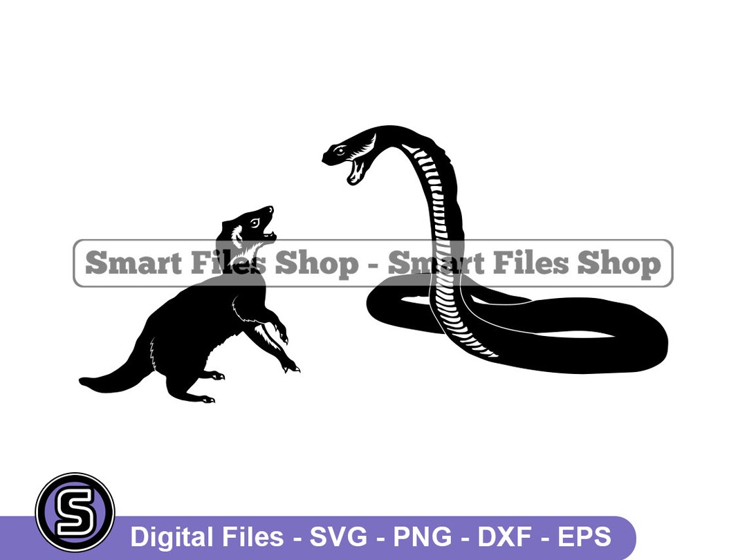 Mongoose Vs Cobra Snake SVG, Mongoose SVG, Mongoose Dxf, Mongoose Png ...