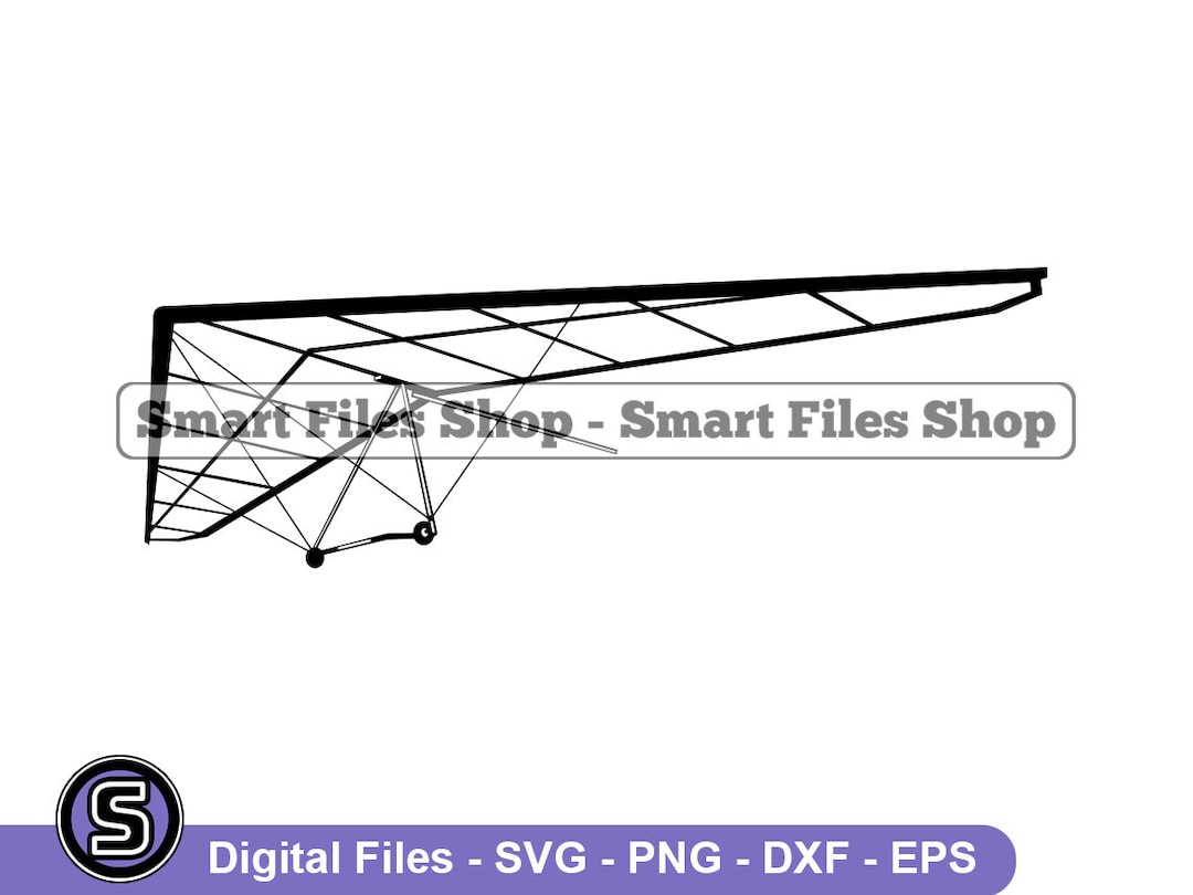 Hang Glider Svg, Glider Svg, Gliding Svg, Hang Glider Dxf, Hang Glider ...