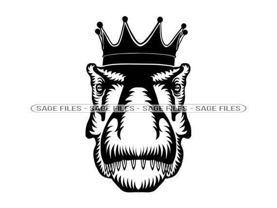 T-rex in Crown SVG T-rex Svg Trex Svg T-rex King SVG T-rex - Etsy
