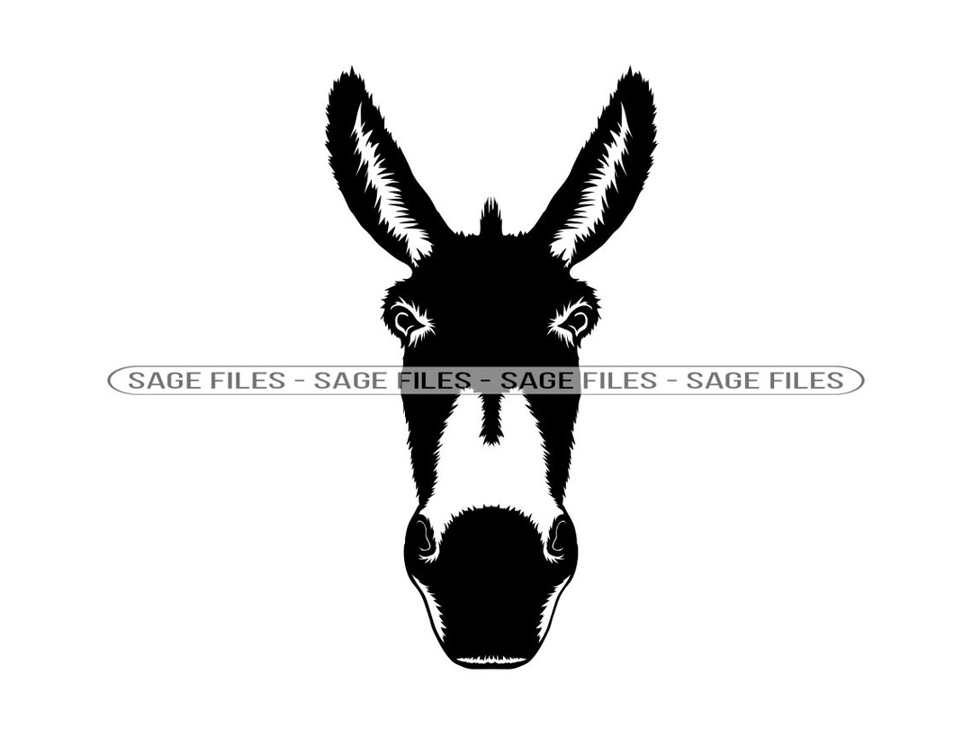 Donkey Mascot SVG, Donkey Face SVG, Donkey Head Svg, Donkey Svg, Donkey ...